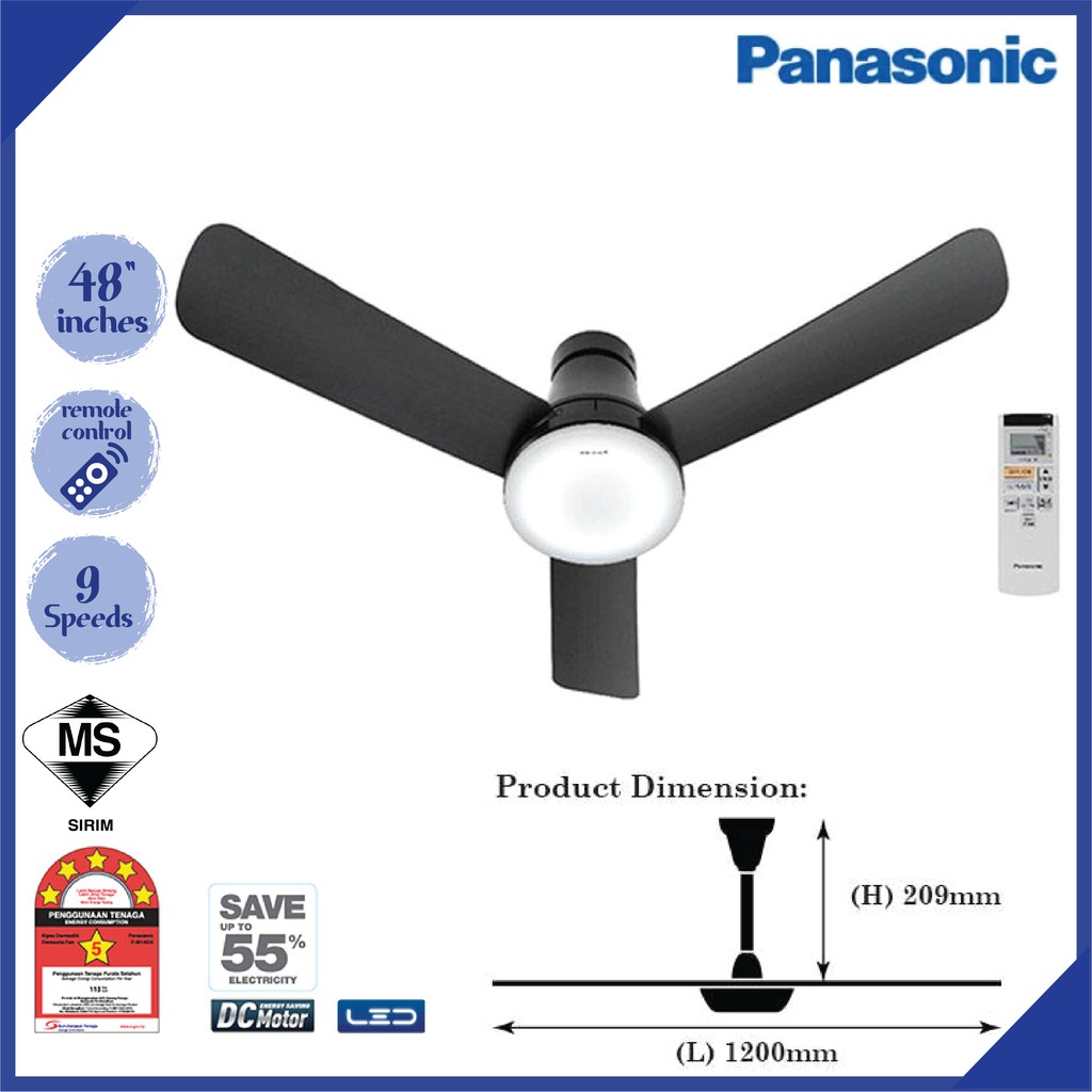 Panasonic Ceiling Fan With Led Light Malaysia | Shelly Lighting