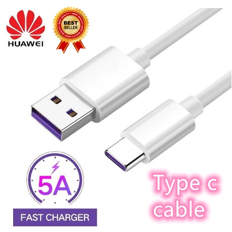 Huawei 5A 【 Type C 】Cable Data Cable Usb Super Quick Fast Charge P9 P10 ...