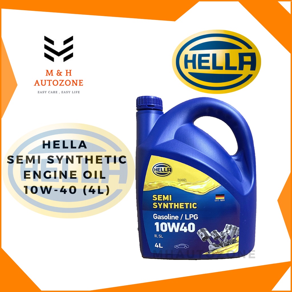 HELLA SEMI SYNTHETIC ENGINE OIL 10W-40 (4L) | Shopee Malaysia