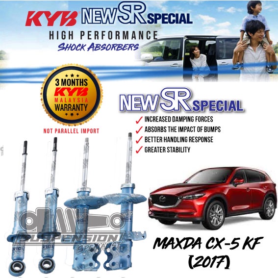 KYB NEW SR HIGH PERFORMANCE SHOCK ABSORBER MAZDA CX-5 KF (2017~) MADE IN JAPAN ONE SET 4 PCS ...