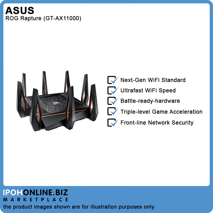 ASUS ROG Rapture GT-AX11000 ultimate AX performance 10Gigabit Quad-Core ...