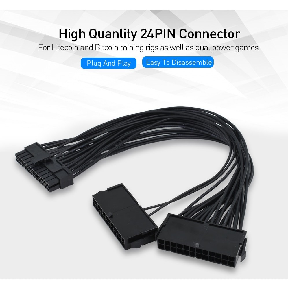 Dual PSU Power Supply Adapter Cable ADD2PSU Starter PSU Extender For ...