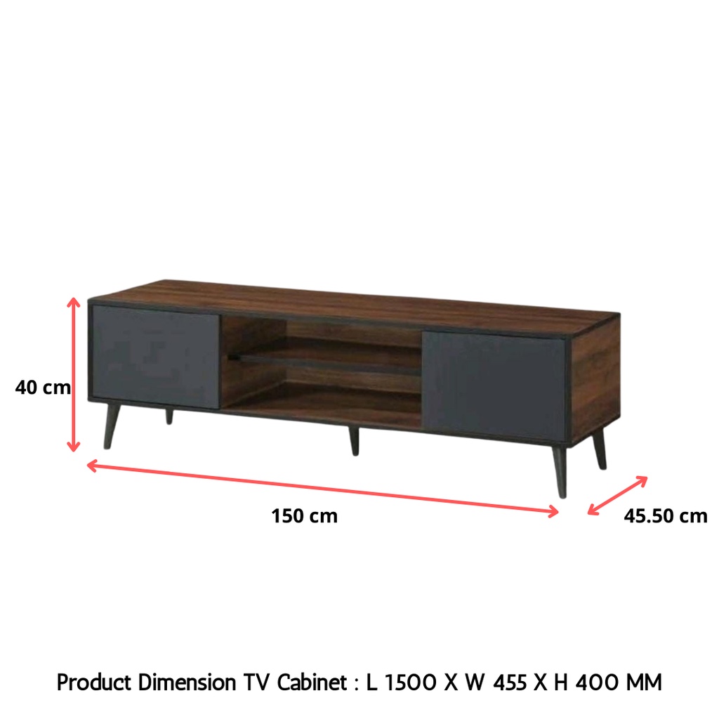 ARNOLD 160CM TV WALL SYSTEM Wall TV Cabinet up to 60 inch 6 Feet TV ...