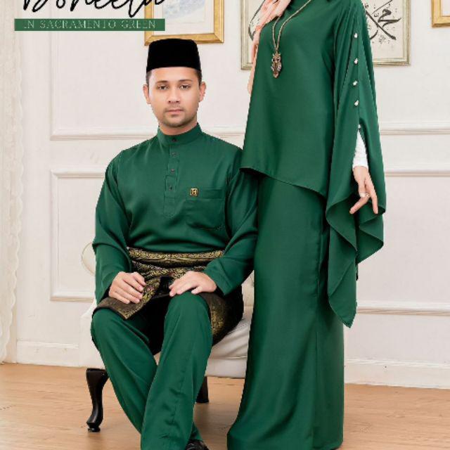 Baju Raya sedondon suami isteri😍 doneeta kaftan Dan farran baju melayu ...