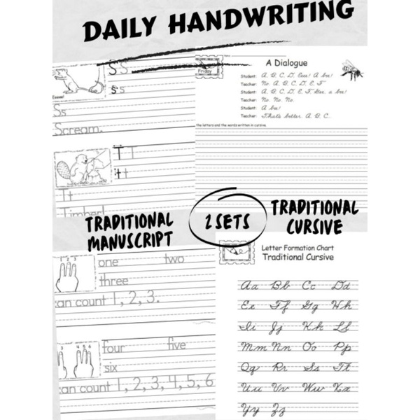 E15 Daily Handwriting Practice 2 sets [Pdf] Traditional Manuscript ...