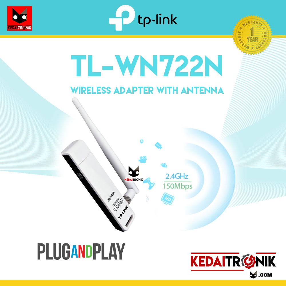 Wireless Adapter/Receiver Wifi Antenna TP-LINK 722N (Wipe Signal ...