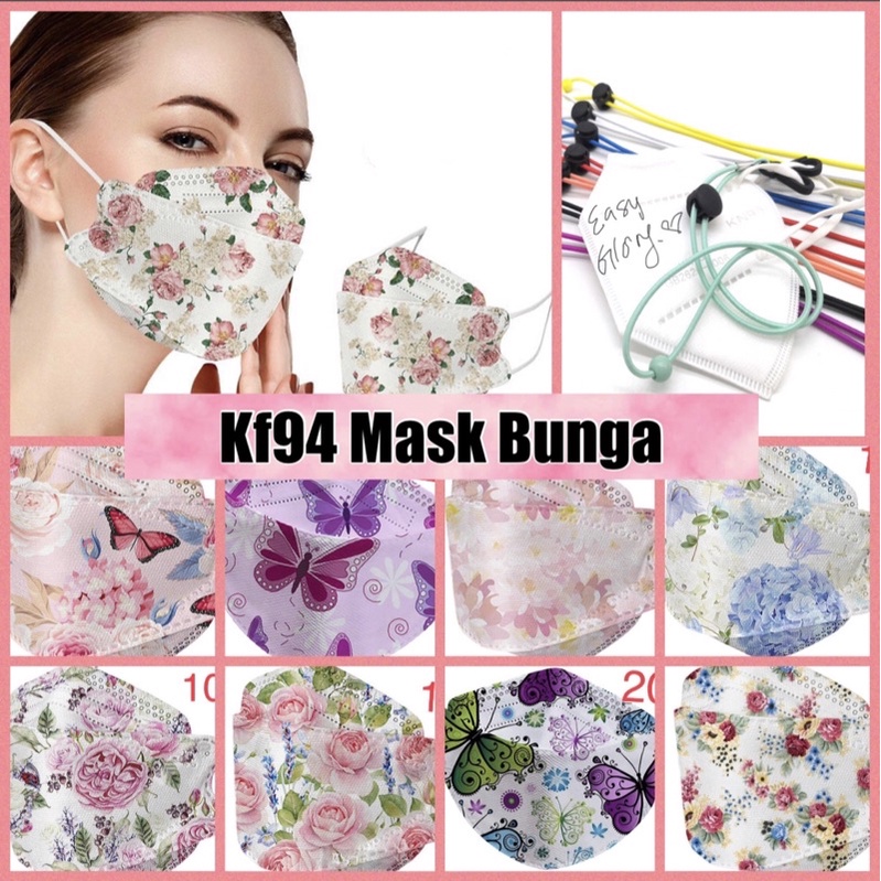 Face Mask bunga mask butterfly Mask Corak Mask cantik | Shopee Malaysia