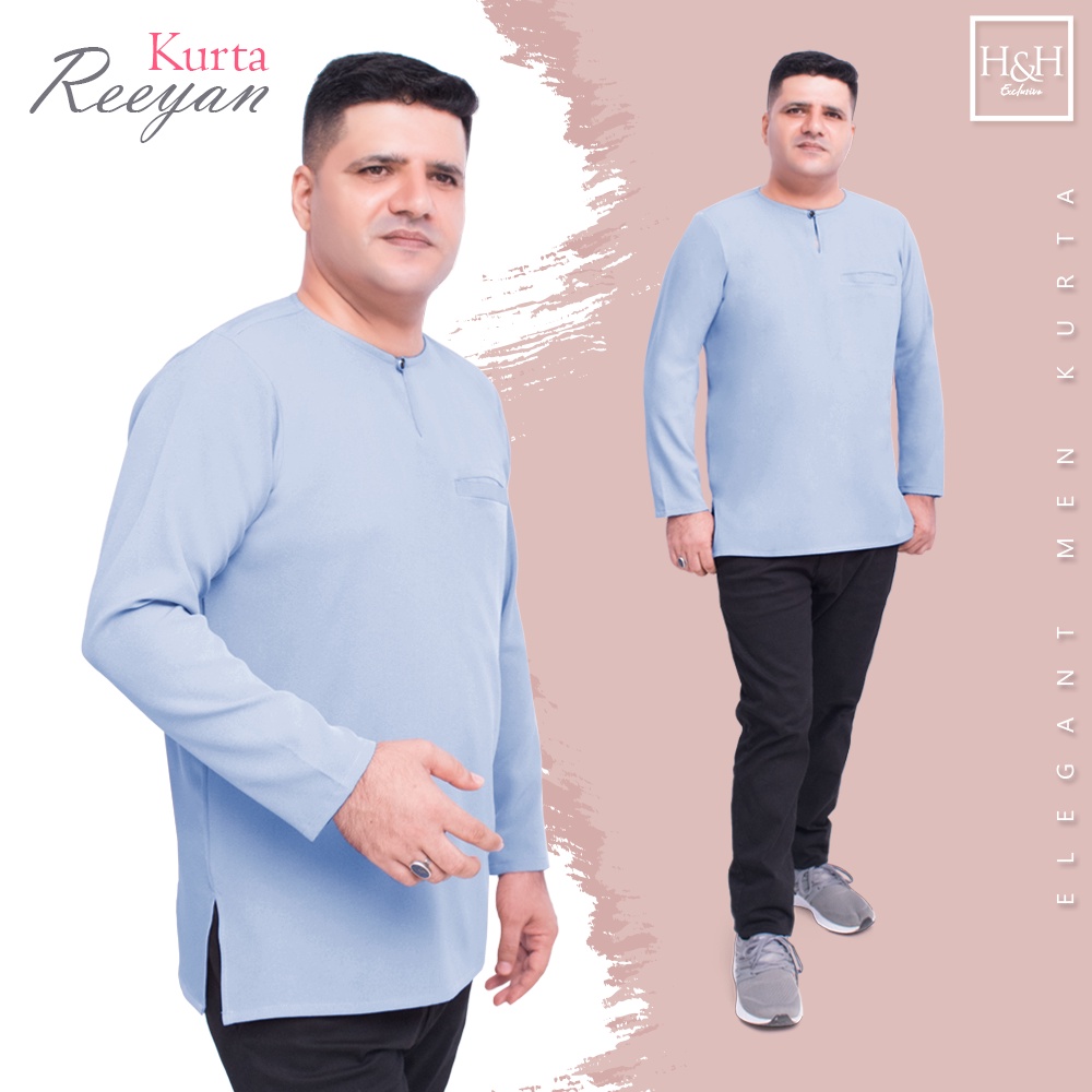 Kurta Reeyan lelaki Modern by H&H Exclusive By Bee Stylish V3 | Shopee ...