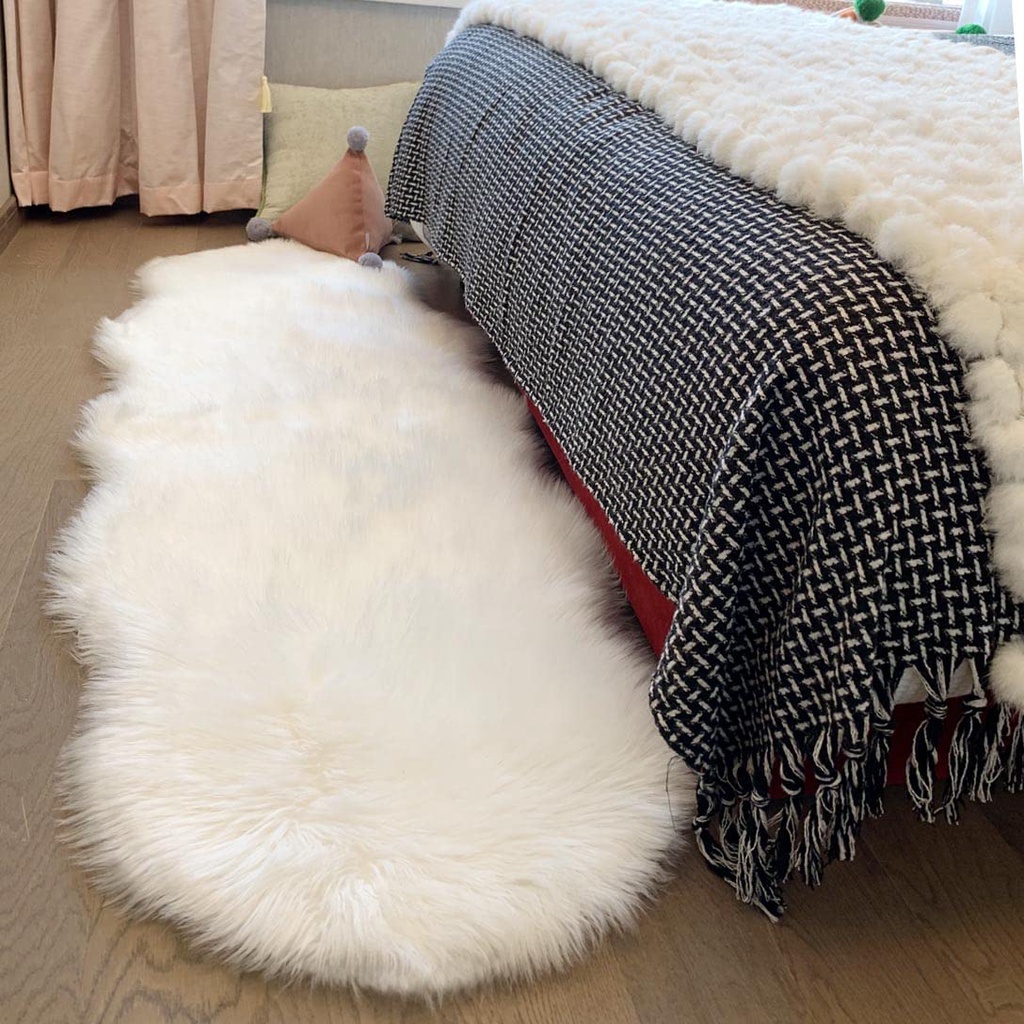 60*180CM Luxury Fluffy Fur Carpet Ultra Soft Furry Carpet for Bedroom ...