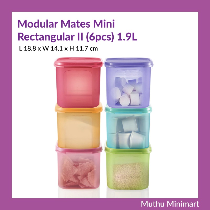 Original Tupperware | Modular Mates Mini Rectangular II 1.9L Food ...