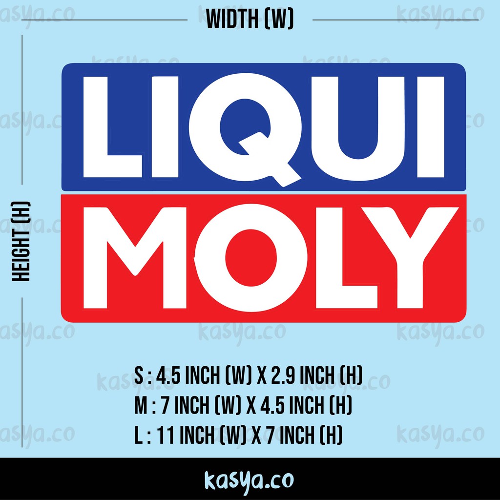 LIQUI MOLY LOGO vinyl sticker cutting | Shopee Malaysia