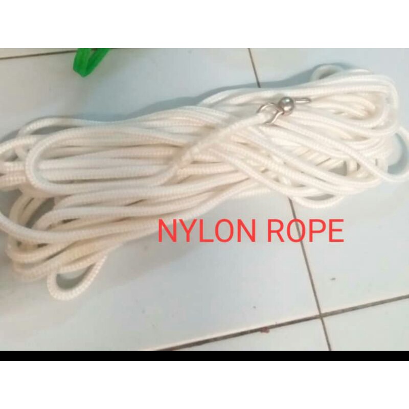 tali jala 9meter panjang& nylon rope putih/PE rope hijau, pe twin ...