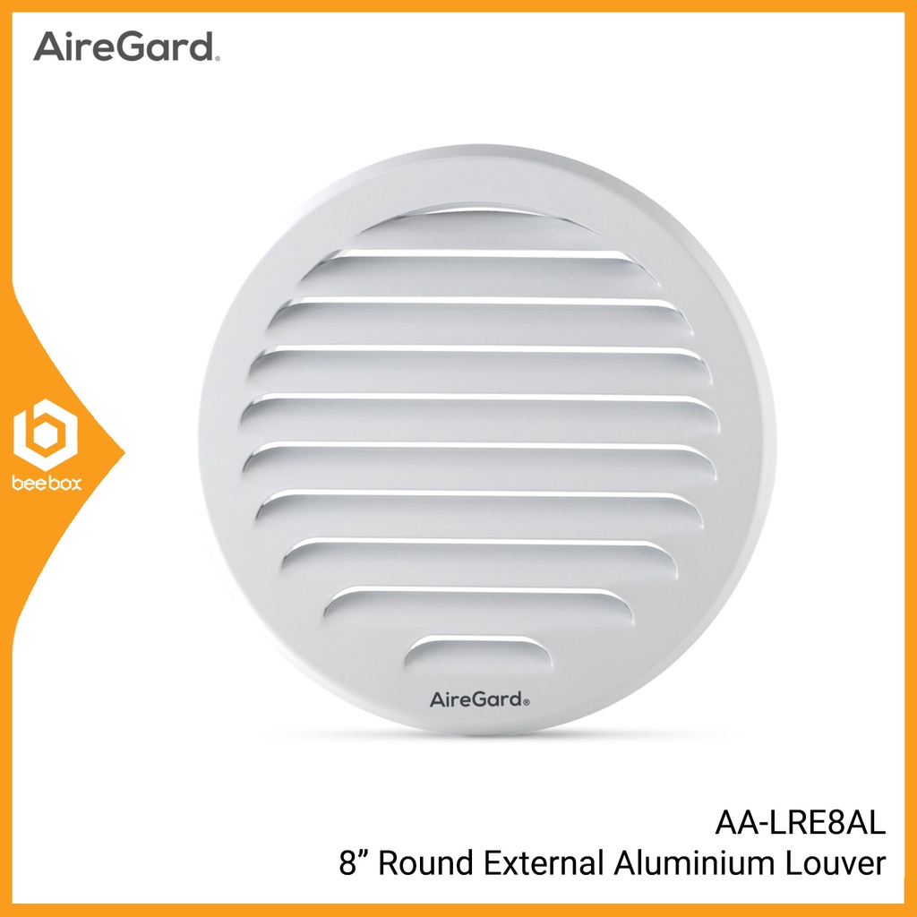 AireGard AA-LRE8AL Aluminium Round Louver 8 Inch for Ventilation ...