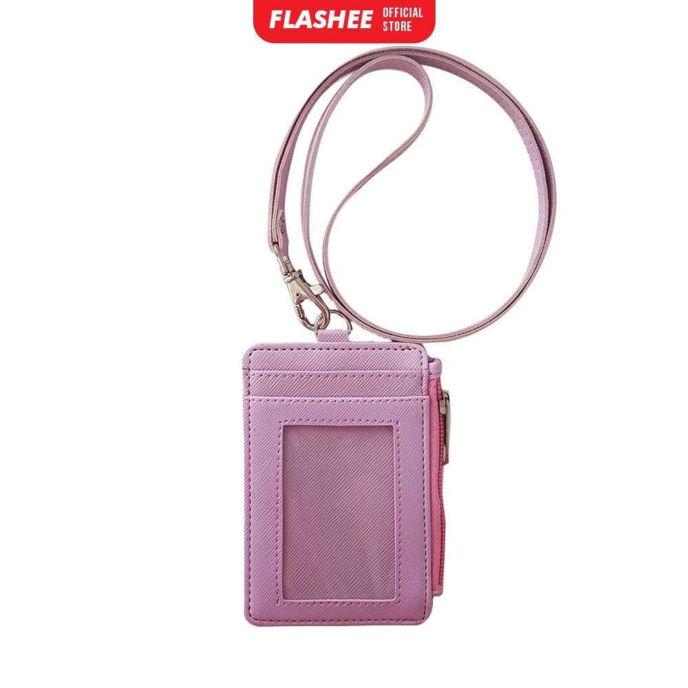 UNGU Id Card Holder Zipper Purple Lilac Name Tag Seleting ID Card ...