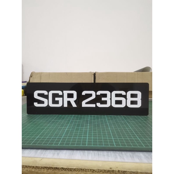 NUMBER PLATE KERETA 3D CRYSTAL PUTIH (LASER CUT CUSTOM MADE) | Shopee ...