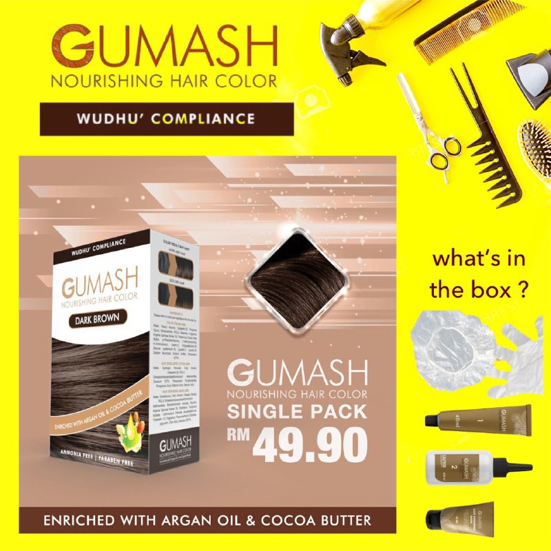 GUMASH Nourishing Hair Colour | Gumash Hair Color Wudhu Compliance ...