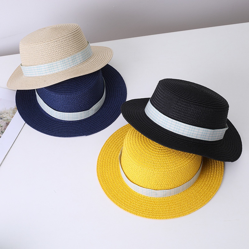 Parent-child Pot Hat Simple Beach Hat Female Casual Lady Women Flat ...