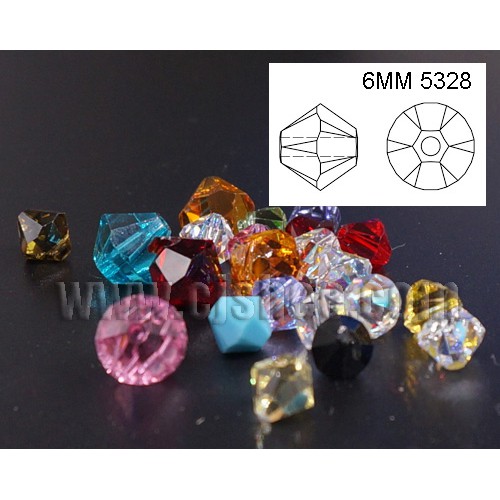 5328 6mm (Color 202 - 237) SW Bicone Beads (Pack of 12pcs) - Wholesale ...