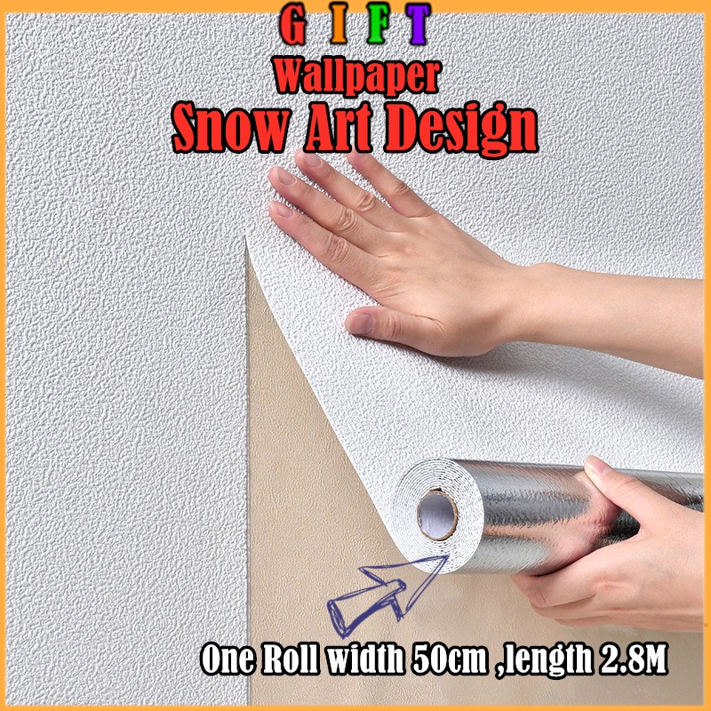 GIFT Wallpaper 3D Snow Art Design self adhesive Ready Sticker / Wall ...
