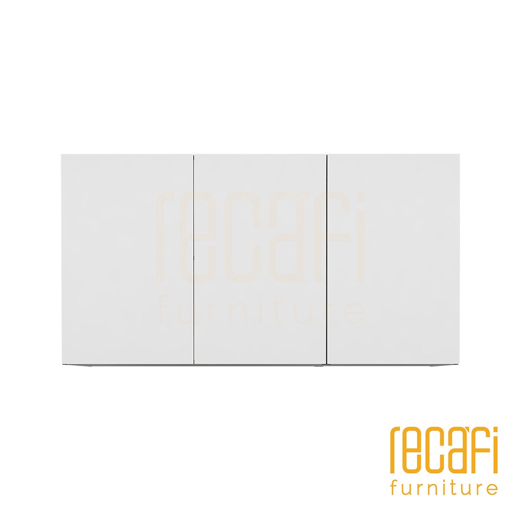 Recafi Furniture 4.5FT Wall Unit Modern Melamine High Gloss White ...