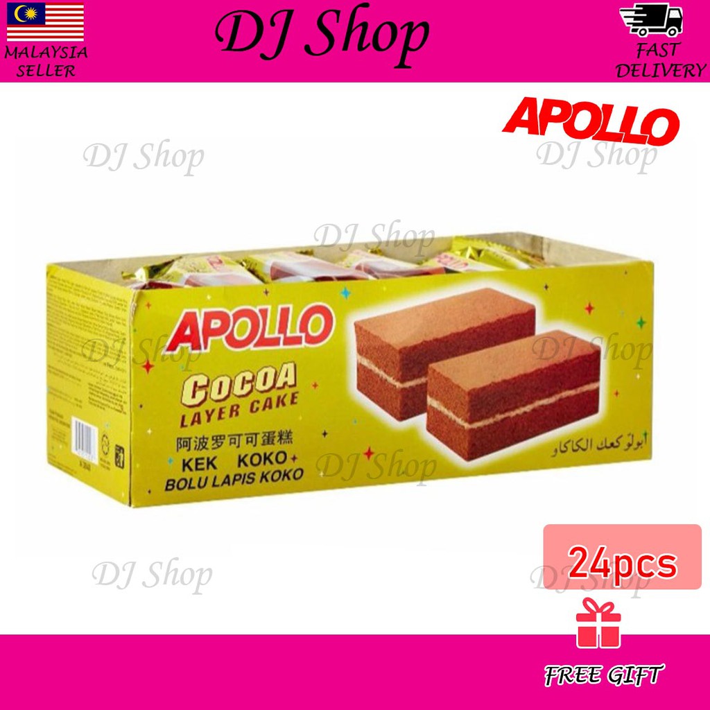APOLLO LAYER CAKE. 18G X 24PCS CHOCOLATE PANDAN COCOA BLUEBERRY ...
