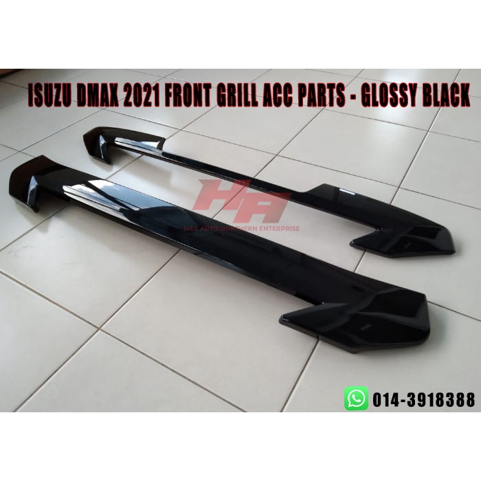 Isuzu Dmax 2021 X-Terrain Front Bumper Grill Acc Parts - Glossy Black ...