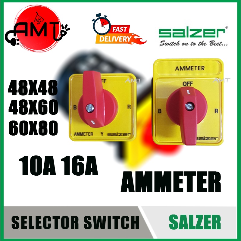 SALZER AMMETER SELECTOR SWITCH 61325 61325S 61325B | Shopee Malaysia
