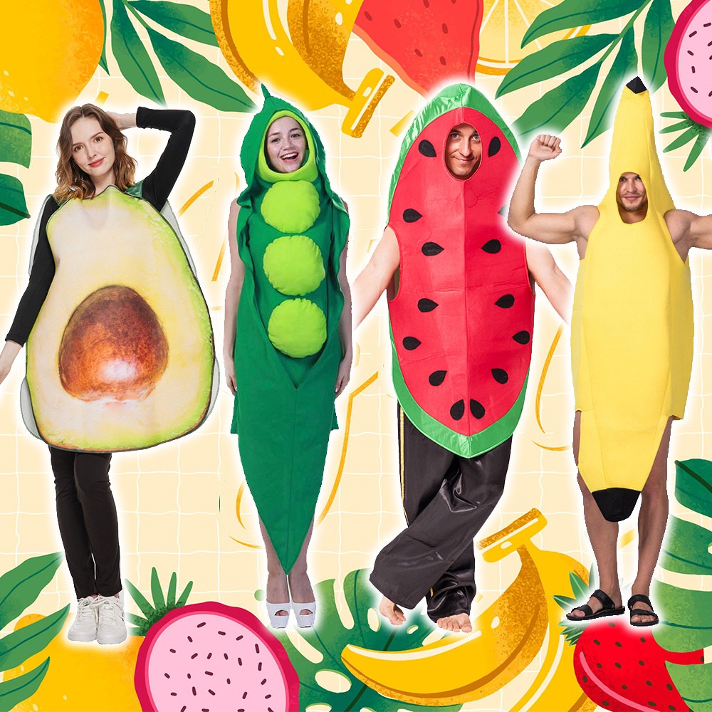 Ready Stock Women Funny Avocado Costume Adult Couple Fruit Costumes For ...