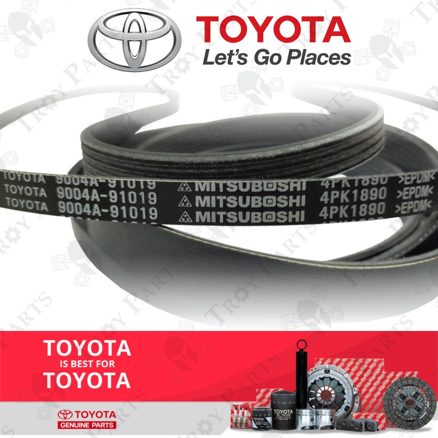 Original Toyota Fan Belt 9004A-91019 for Toyota Avanza 1.3 F601 2004 ...