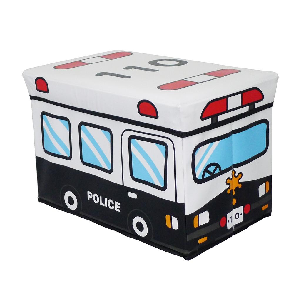 🎈READY STOCK🎈 Store & Seat Organiser Foldable Storage Stool (Police Car ...