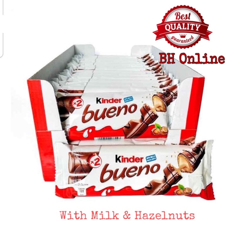 HALAL - Kinder Bueno Chocolate With Milk & Hazelnuts 43g x 1 piece ...