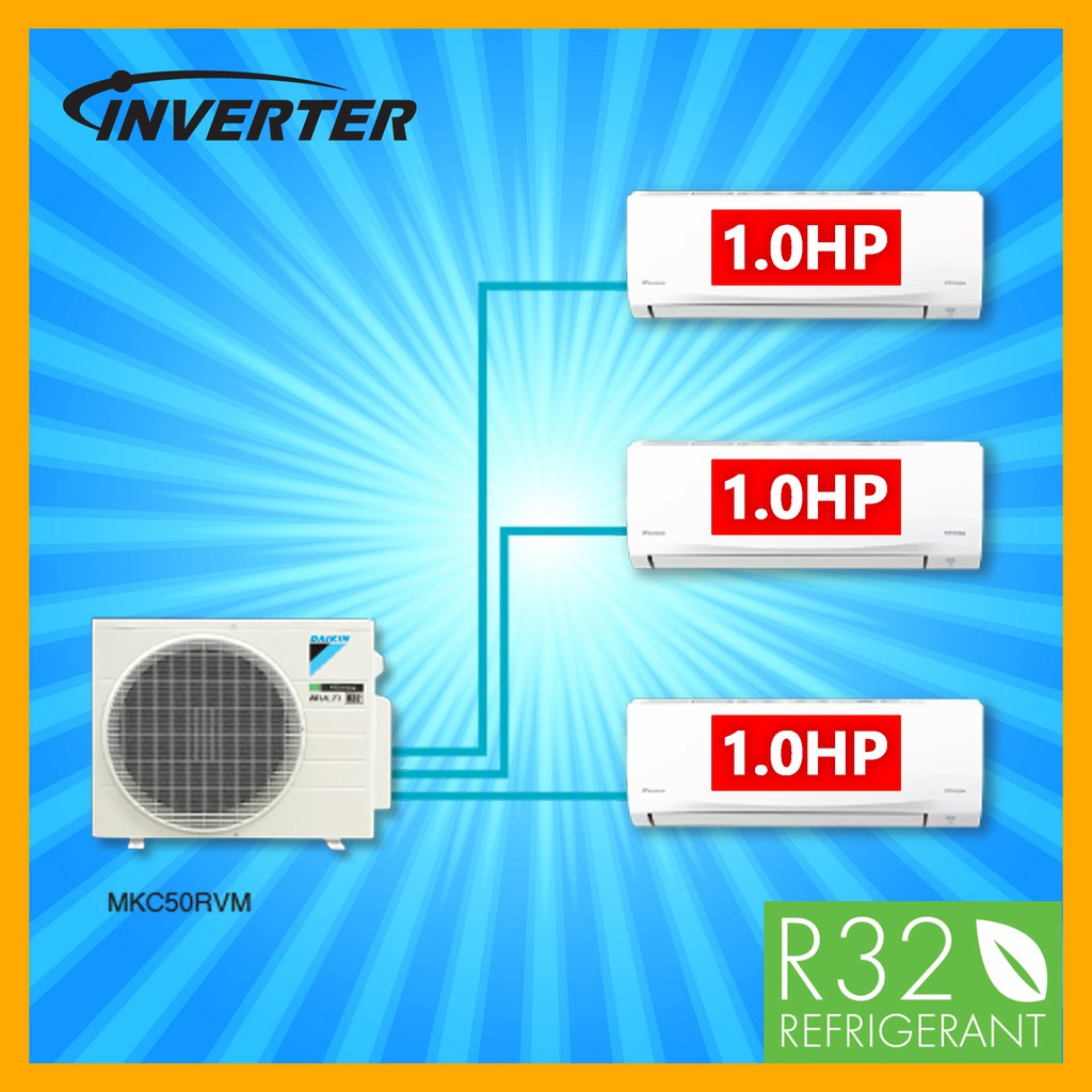 Daikin Multi Split Inverter R32 Wall Mounted Air Conditioner MKC Series ...