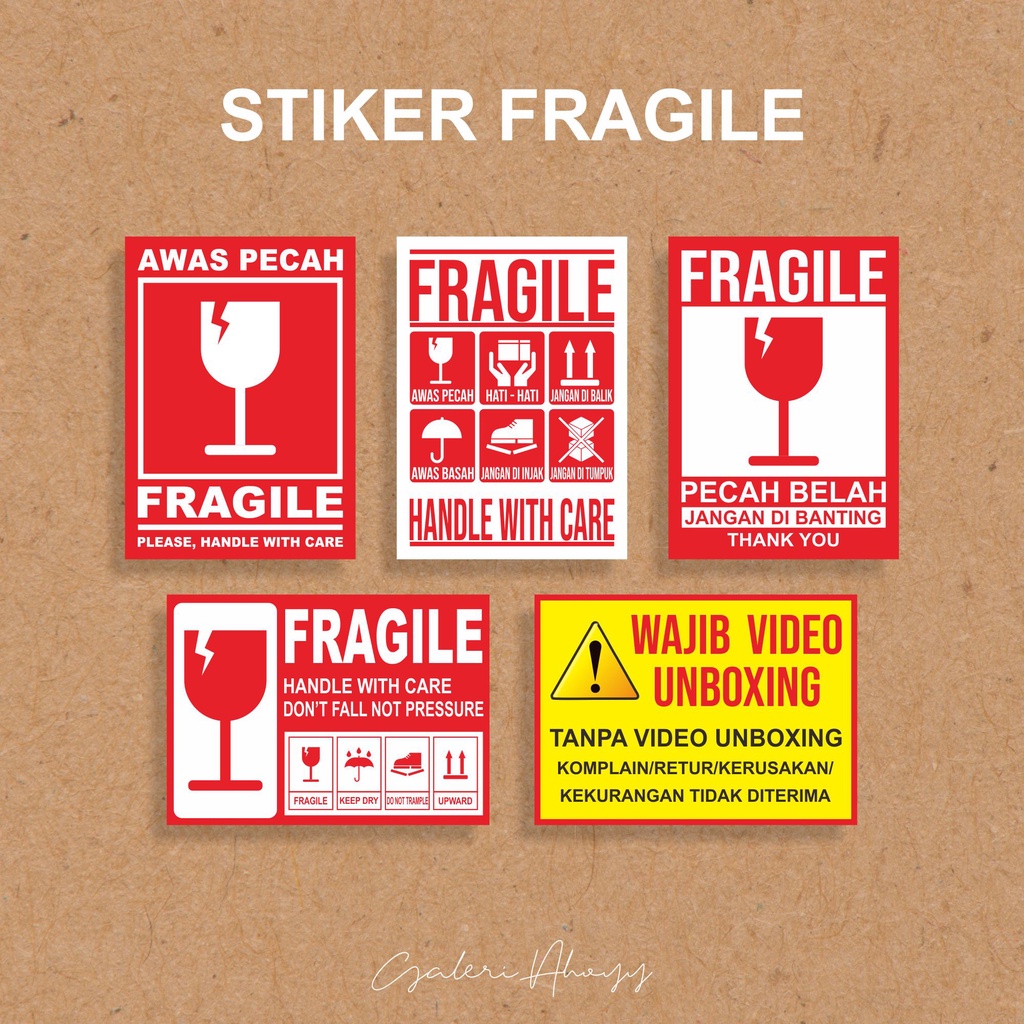 Unboxing Video Sticker / Fragile Sticker | Shopee Malaysia