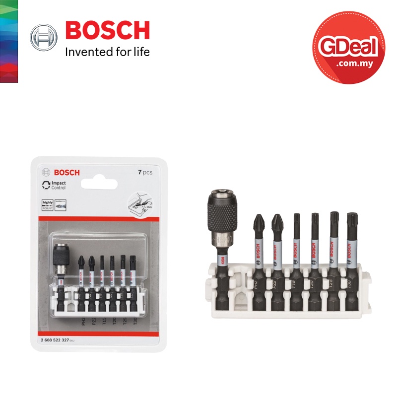 GDeal BOSCH 7pcs Impact Control Screwdriver Bit Pack - 2608522327 ...