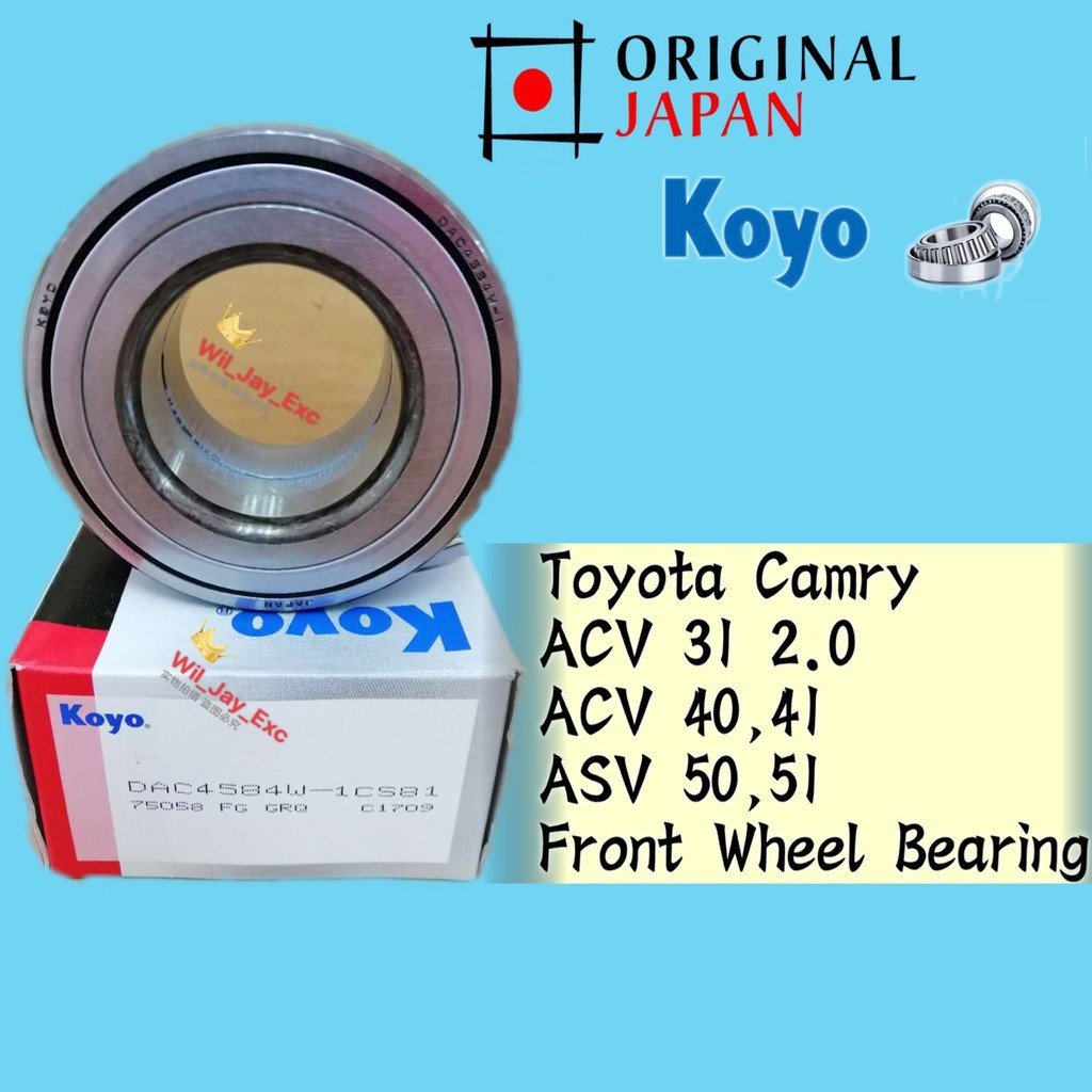 TOYOTA DAC4584W-1CS81 CAMRY FRONT WHEEL BEARING ACV31, ACV40,41, ASV50 ...