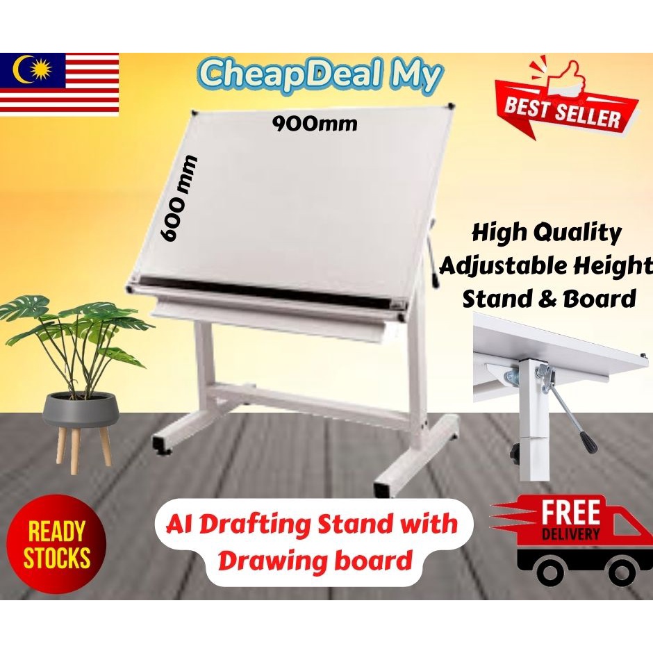 A1 Drafting Stand With Drawing Board Drafting Table ( A1 600mm x 900mm x 25mm )CheapDeal My ...