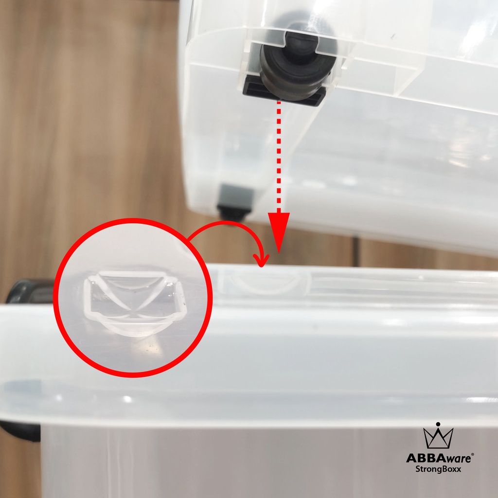 Abbaware Clear Storage Box Transparent (30L/50L/80L) Kotak Simpanan ...
