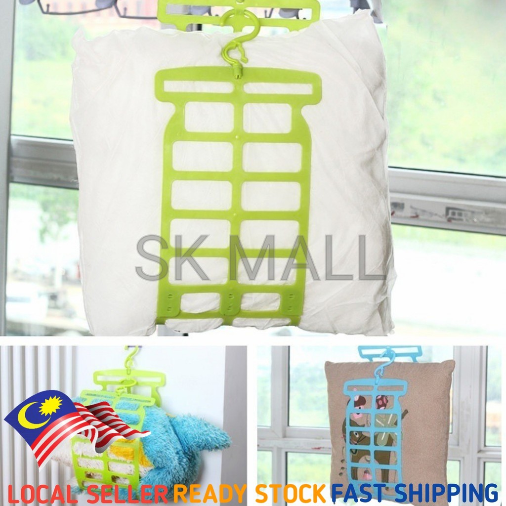 Multifunction Adjustable Pillow Drying Hanger Laundry Rack Doll Cushion ...