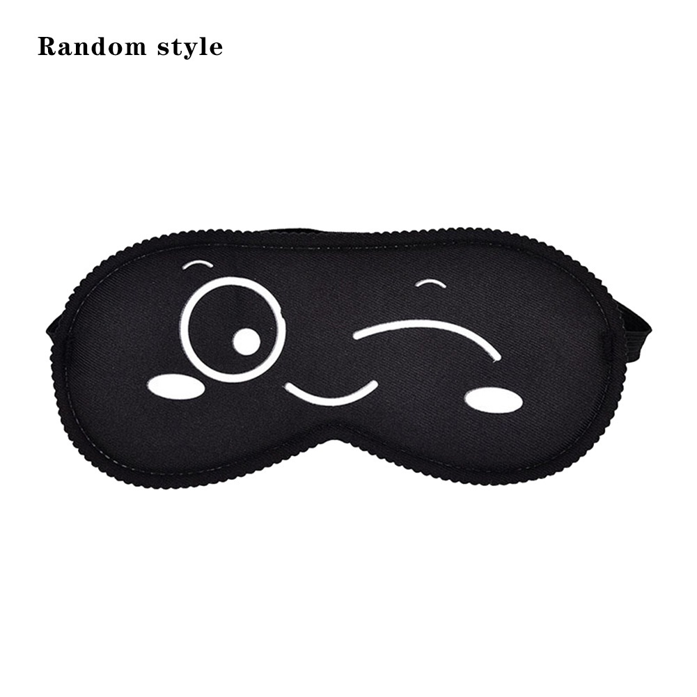 1pc Cartoon Sleep Eye Mask Cute Black Eye Cover Sleeping Mask Eye Shade ...