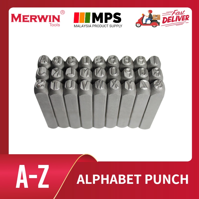 Merwin 100% ORIGINAL ALPHABET STAMP A-Z PUNCHES PUNCH ALPHABET PUNCH ...