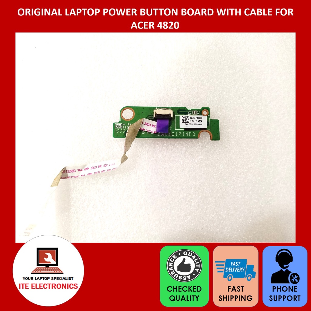 ORIGINAL ACER 4820 LAPTOP POWER BUTTON BOARD WITH CABLE | Shopee Malaysia
