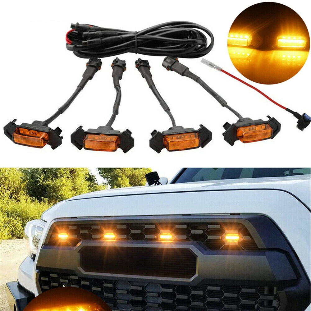 4pcs For Toyota RAV4 2019-2021 Front Grille LED Light Raptor Style ...
