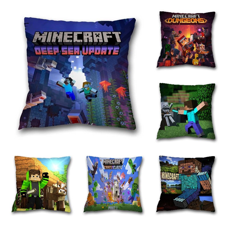 Minecraft Print Pillow Cases Stylish Cool Anime Pillowcase Sofa Chair ...