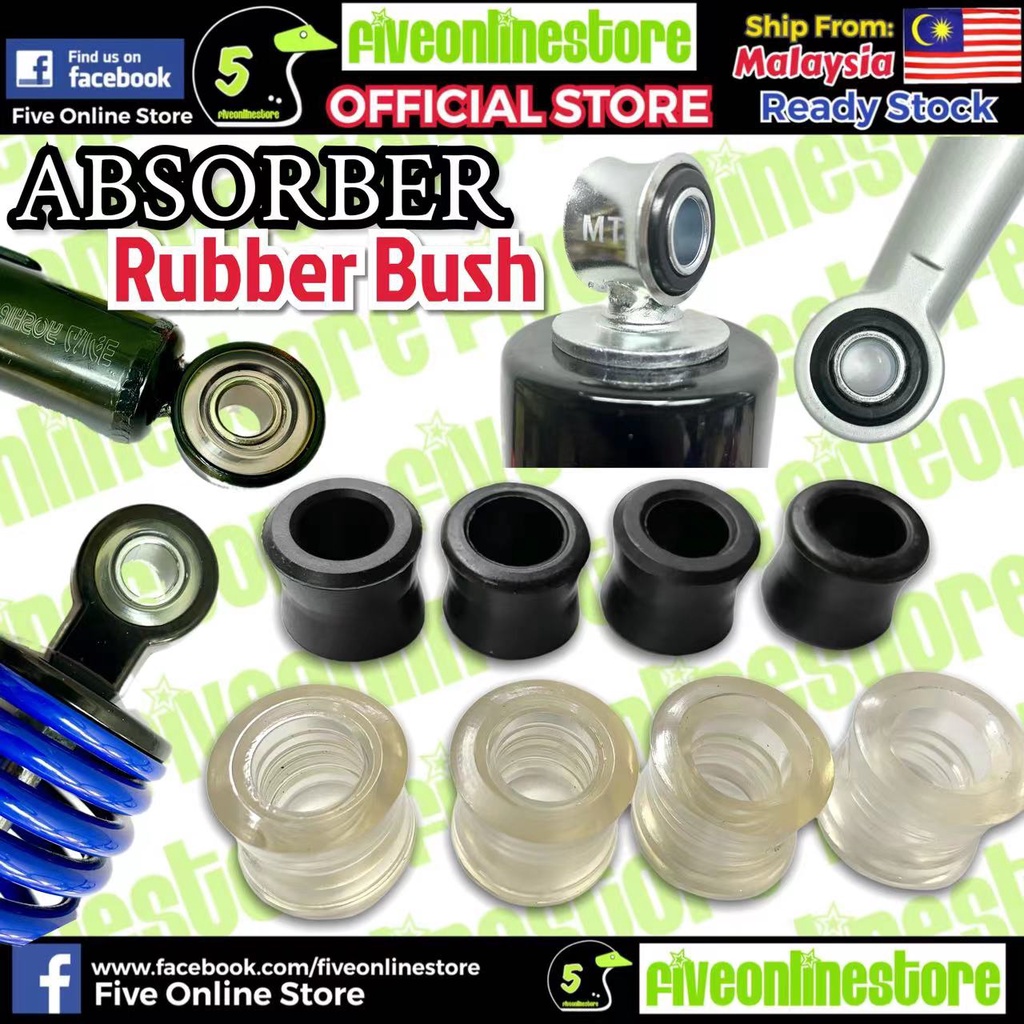 Absorber Rubber Bush Clear / Black Motorcycle Rear absober EX5 Wave ...