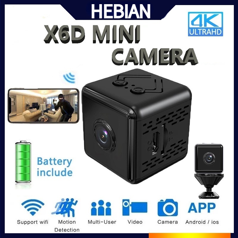 X6D 1080P/4K Mini Wireless Wifi IP Camera Home Security DVR Visible At ...