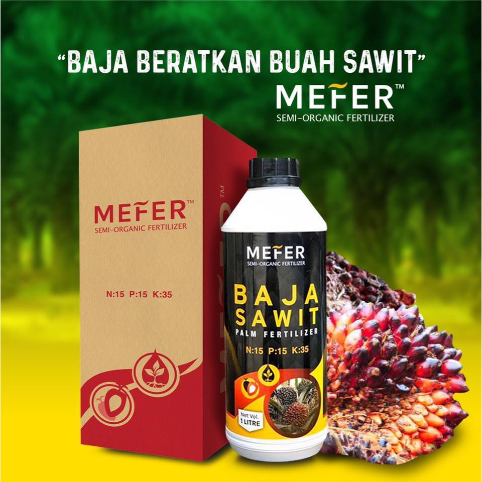 MEFER Baja Organik Besarkan Buah Sawit 1 Liter 2-5 Ekar 100% Organik ...