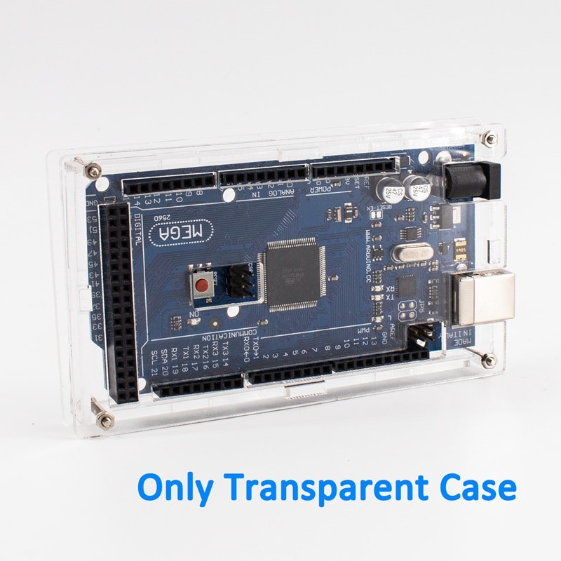 Enclosure Transparent Gloss Acrylic Box for Arduino Mega 2560 R3 Case ...