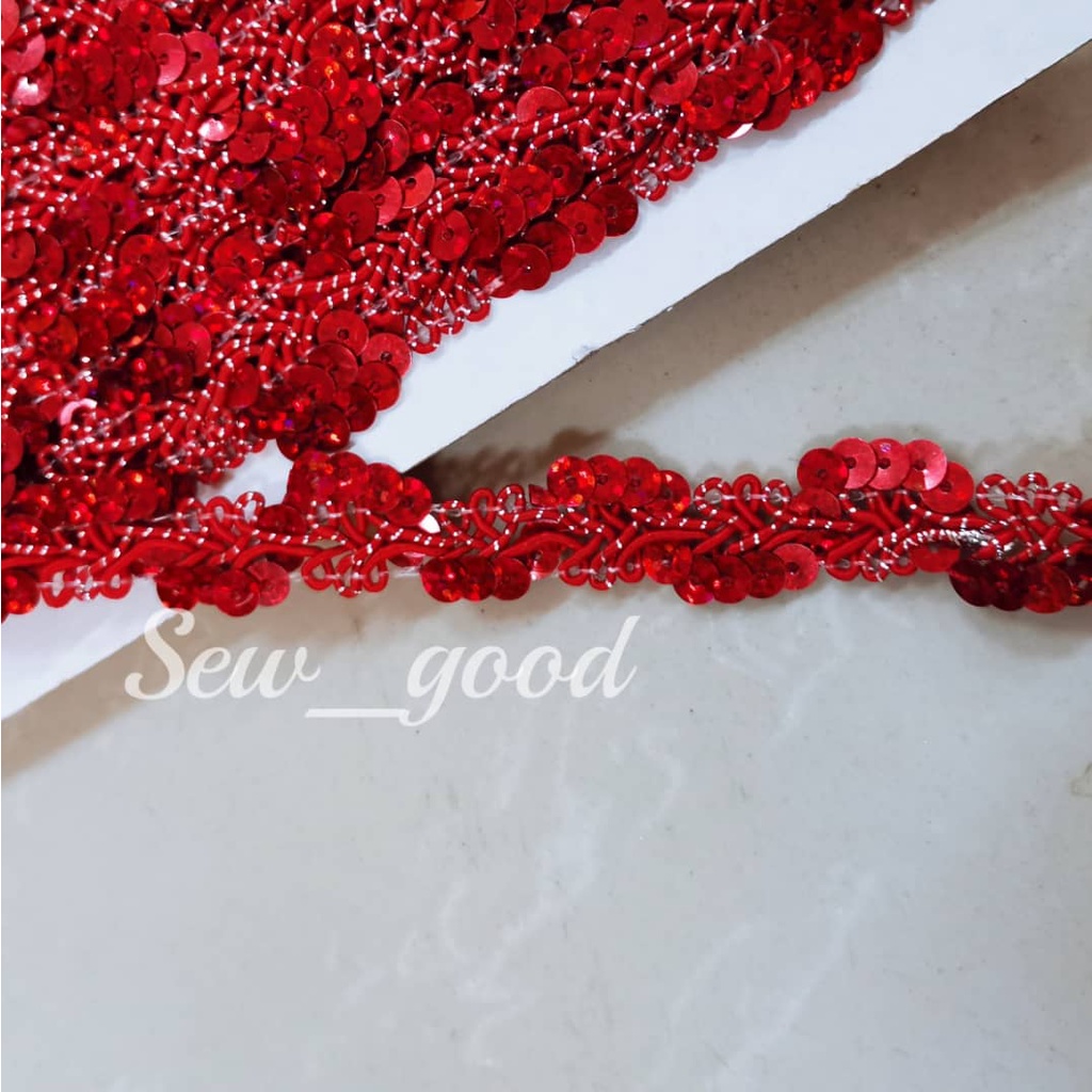 (sepapan) Renda Hiasan Dulang Lebar 1.5cm Lace Baju Tradisional Shining ...