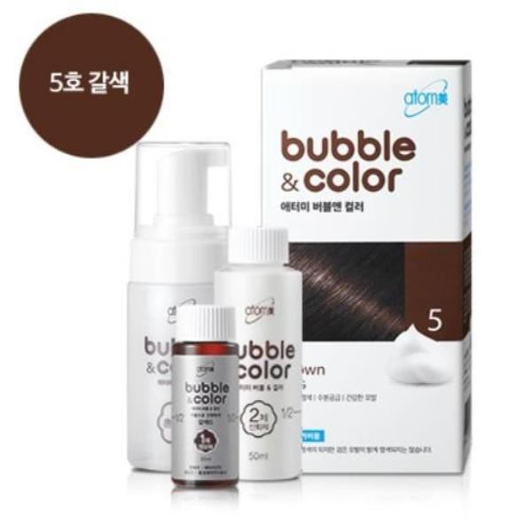 Atomy Bubble & Color 艾多美泡沫染发剂 color 5 (Light Brown) | Shopee Malaysia