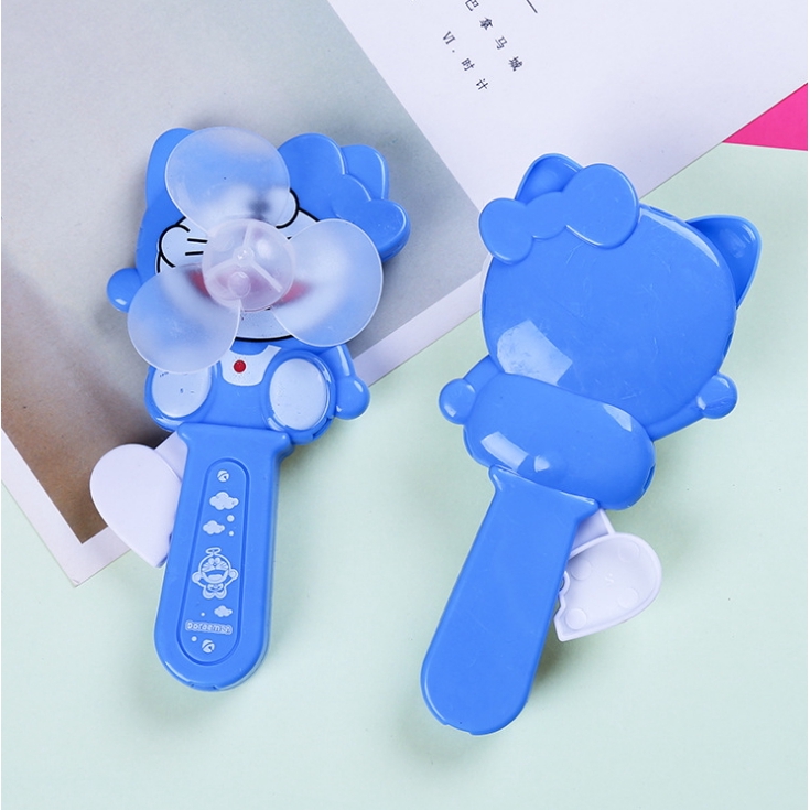 Doraemon Portable Mini Cartoon Children's Hand-Cranked Fan | Shopee ...